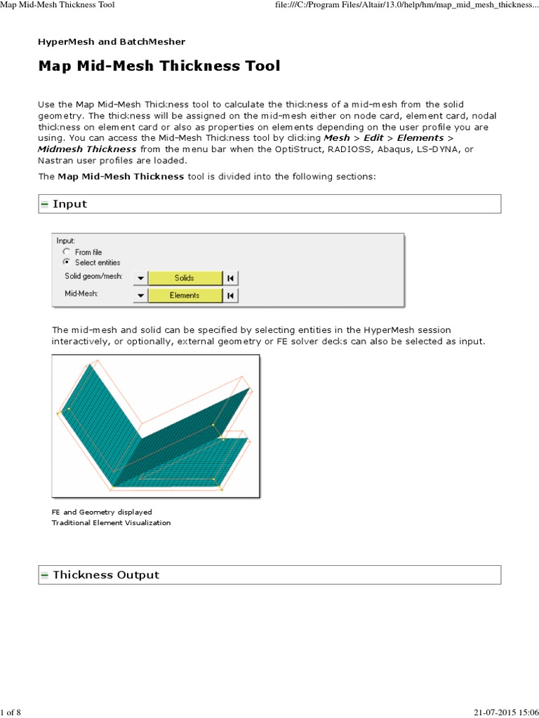 Map Mid-Mesh Thickness Tool | PDF | Contour Line | Interpolation