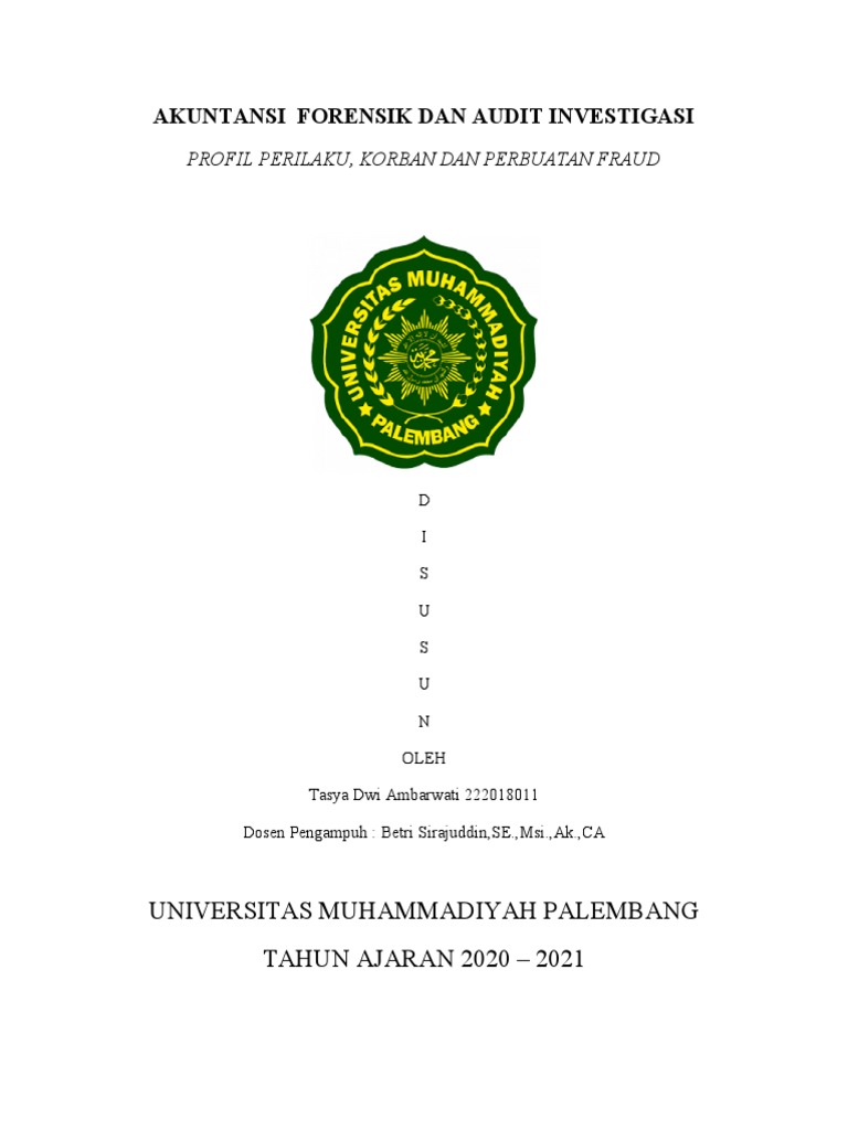BAB 10 Kasus 4 Akuntansi Forensik Dan Audit Investigasi | PDF