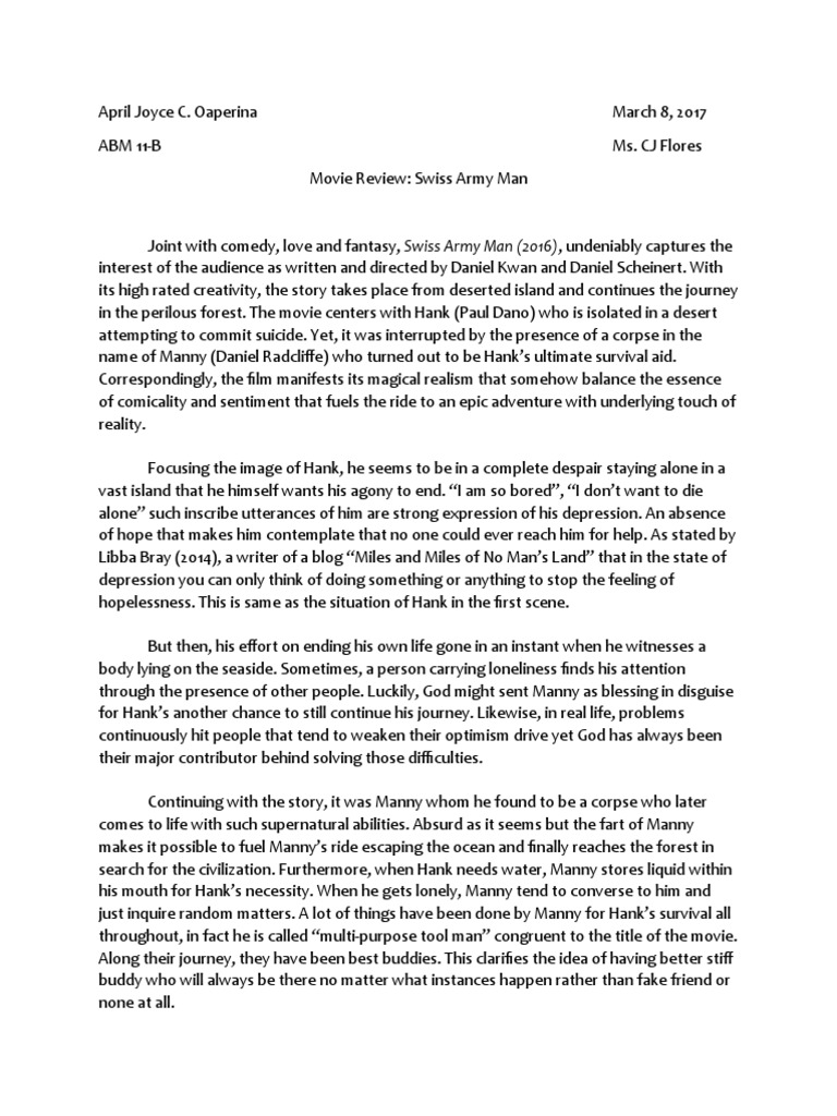 Swiss Army Man | PDF