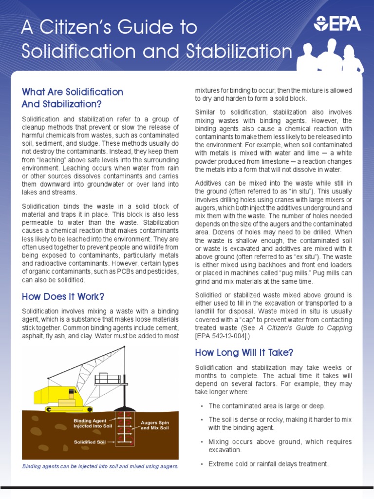 A Citizen's Guide To Solidification and Stabilization | PDF | Human ...