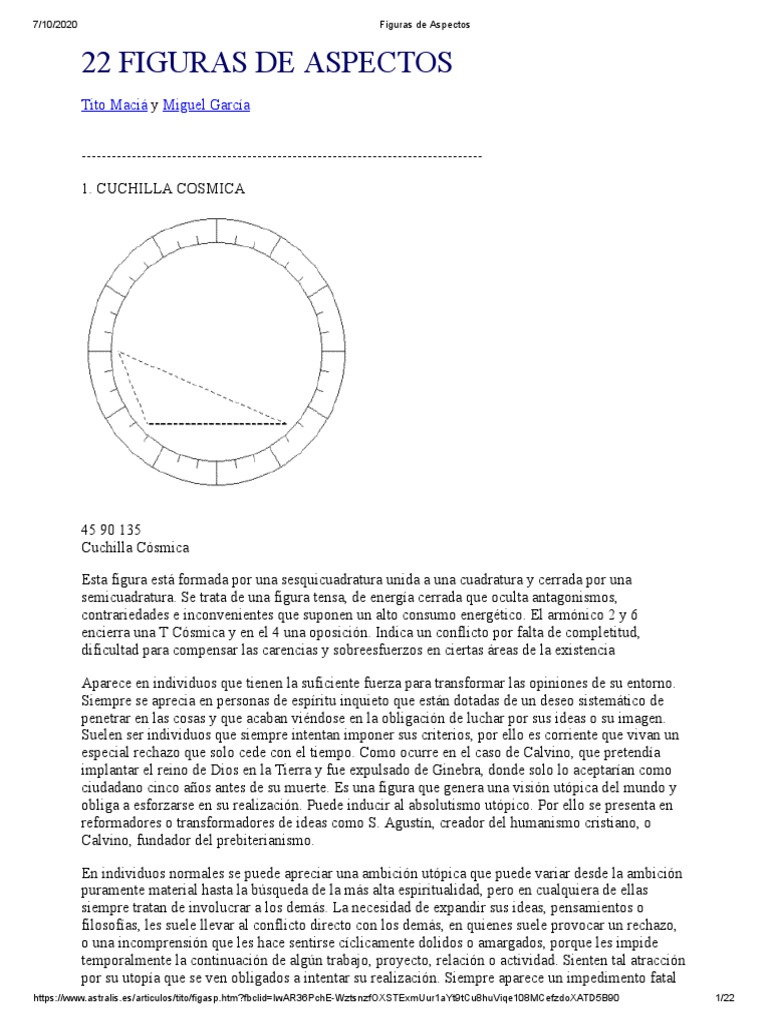 Las 22 Figuras De Aspectos Tito Macia Pdf Felicidad Armonía