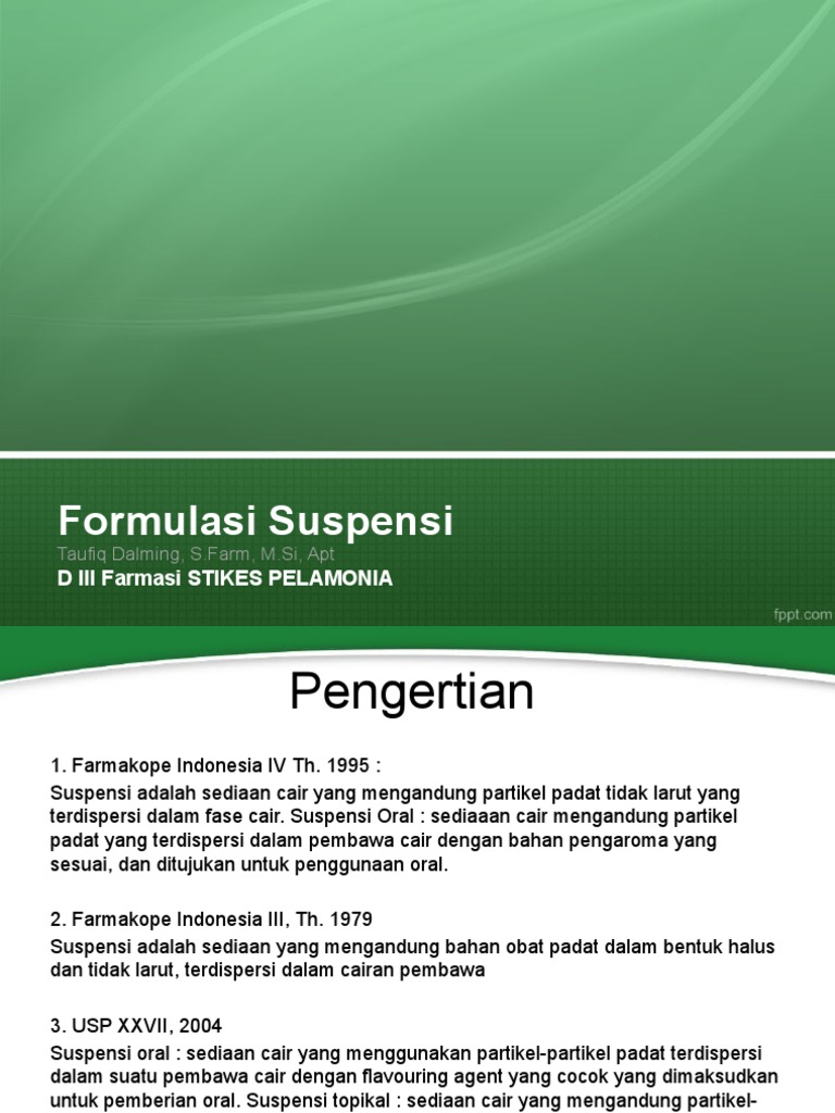 Formulasi Suspensi | PDF