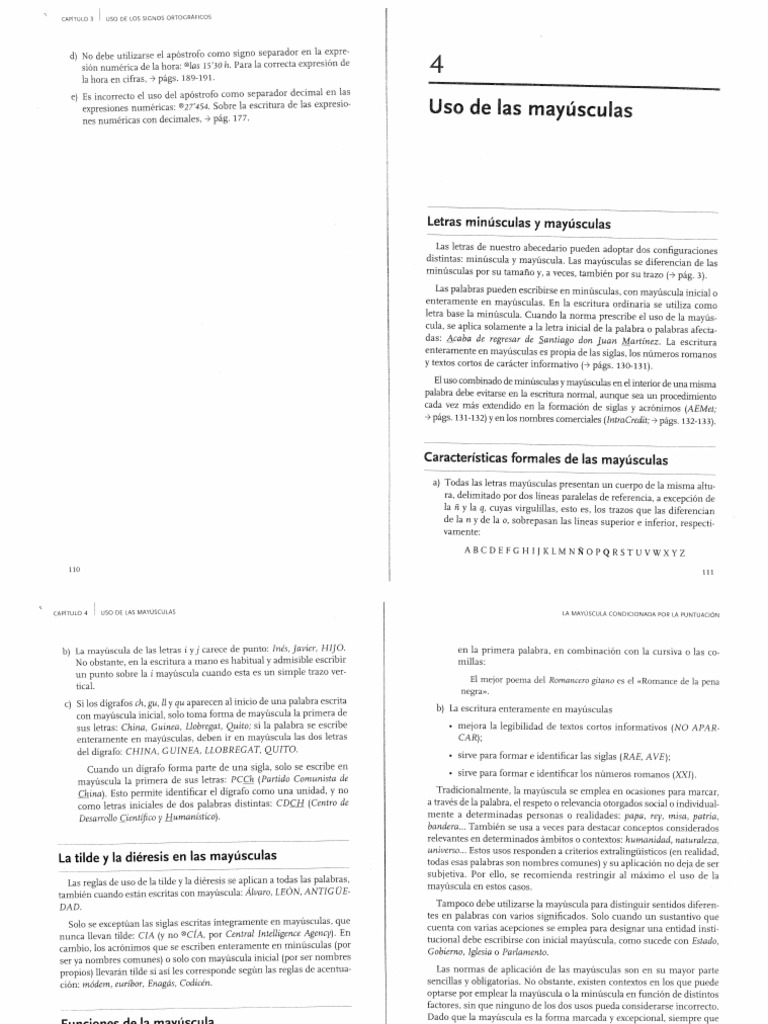 Ortografía Básica (Uso de Mayúscula) | PDF