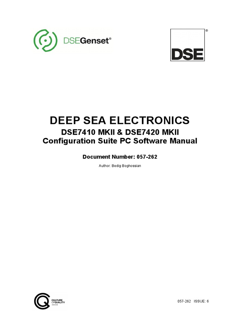 DSE7410 MKII DSE7420 MKII Configuration Suite PC Software Manual | PDF ...