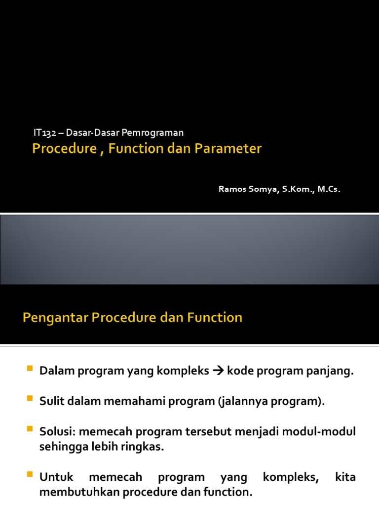 p3 Procedure Dan Function Pascal | PDF