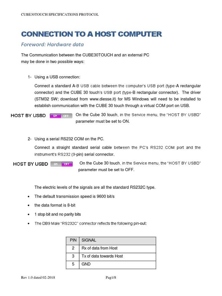 Protocolo Cube 30 Touch | PDF | String (Computer Science) | Ascii