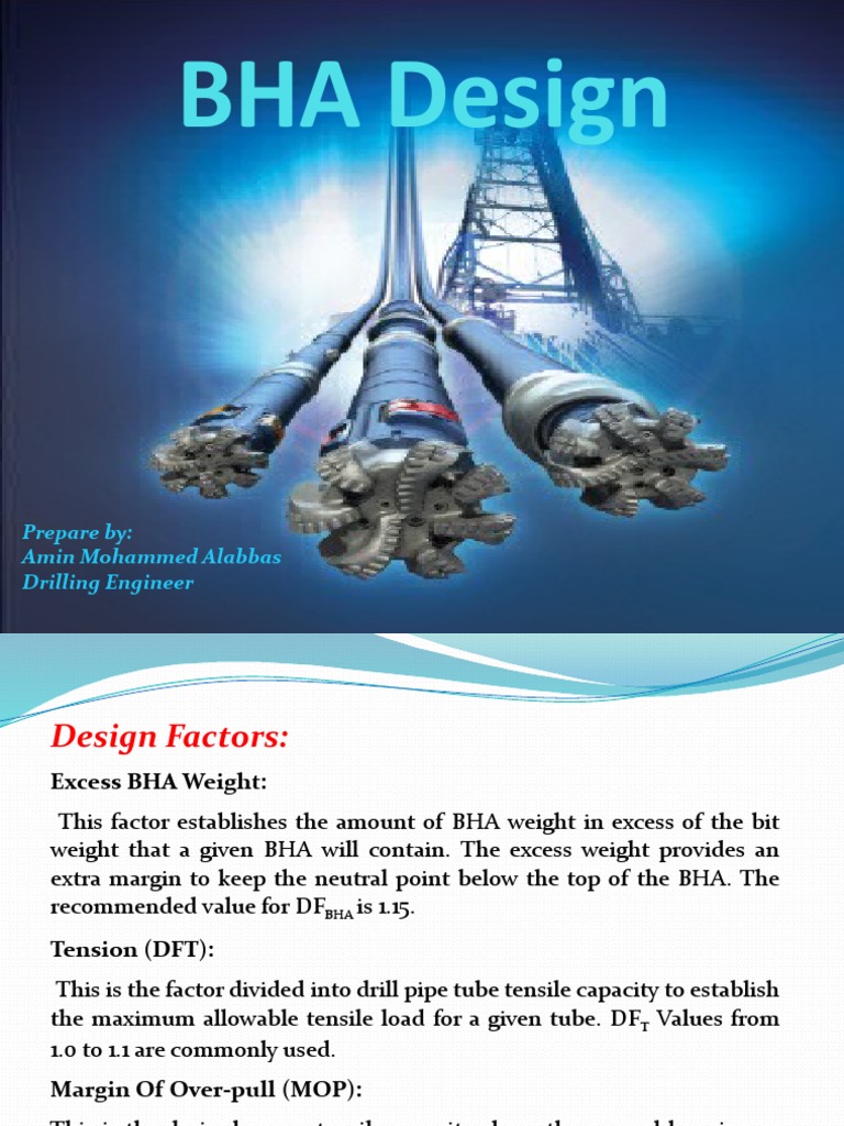 BHA Design Calculation | PDF | Mechanical Engineering | Applied And Interdisciplinary Physics
