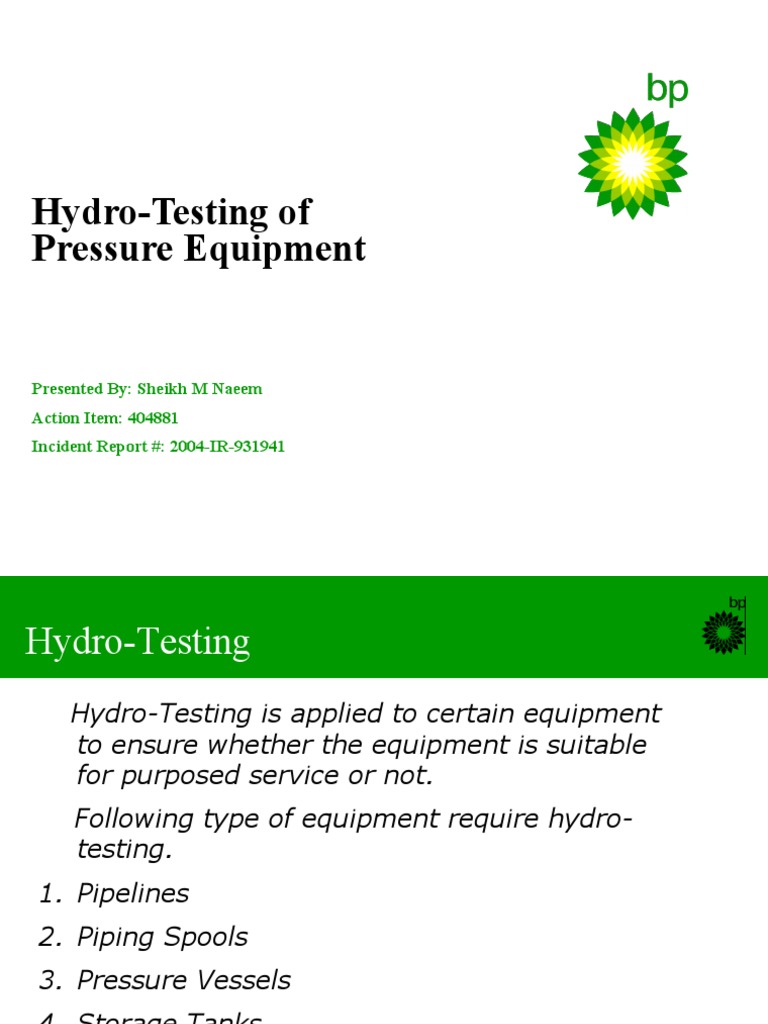 Hydro Testing | PDF | Pipe (Fluid Conveyance) | Transparent Materials