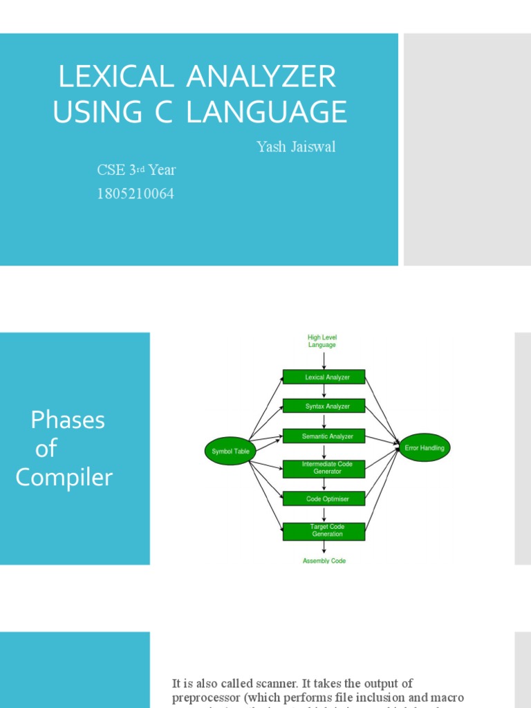 Lexical Analyzer Using C Language Pdf