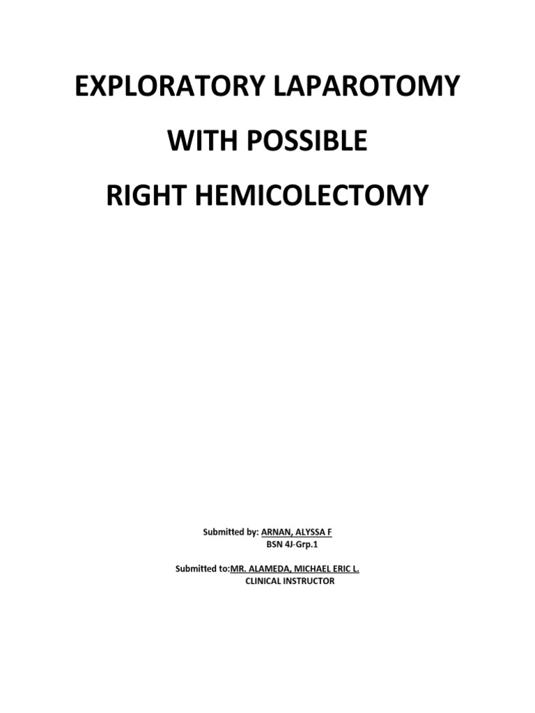 Exploratory Laparotomy | PDF | Surgery | Abdomen