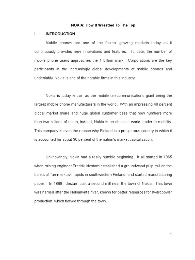 Success Story of Nokia | PDF | Nokia | Mobile Phones