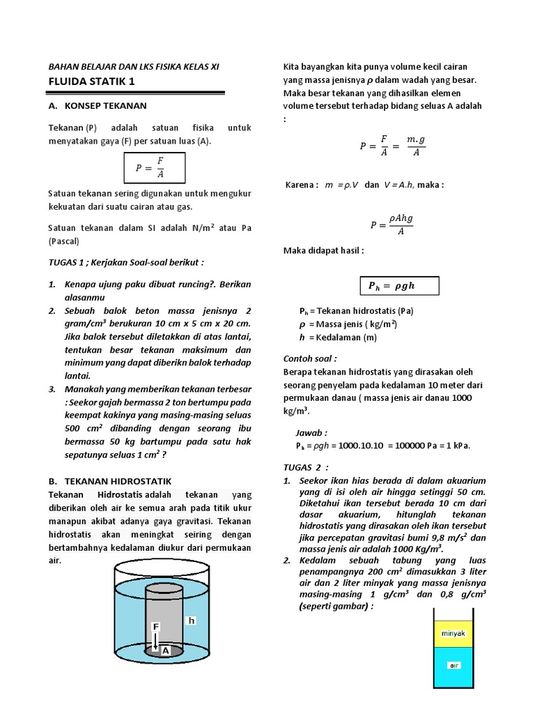 Fluida Statik 1 | PDF