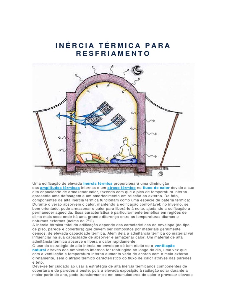 Inércia Térmica para Resfriamento | PDF | Calor | Termodinâmica