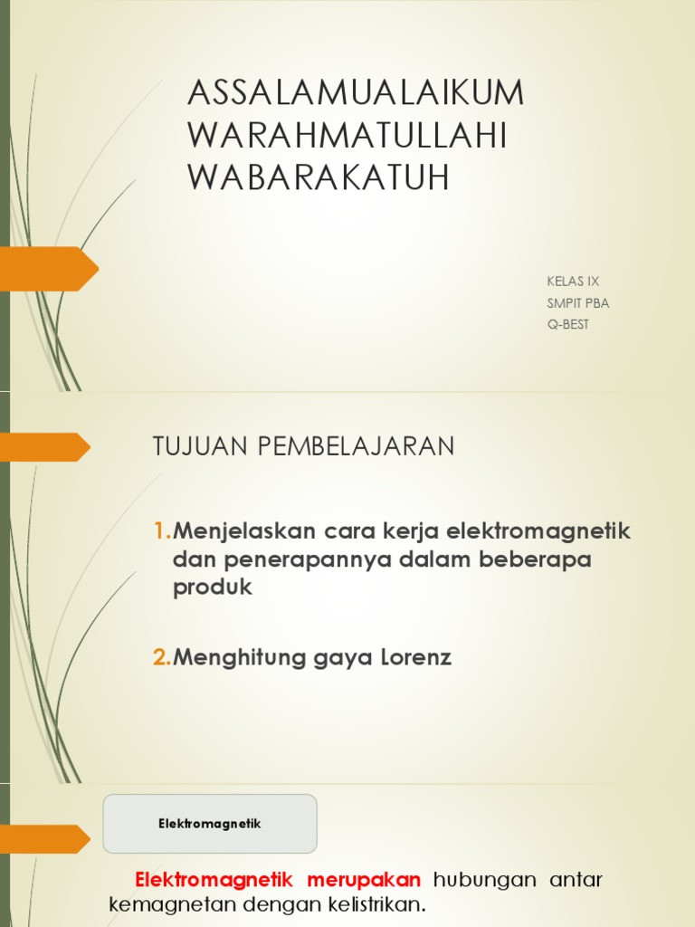 ELEKTROMAGNETIK | PDF | Metode & Bahan Ajar | Sains & Matematika