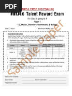 Test Paper Aryabhata Ganit Challenge | PDF | Teaching Methods & Materials