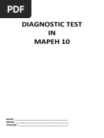 MAPEH 10 TEST FOR THE FIRST GRADING PERIOD IN Grade 10 MAPEH (16-17 ...