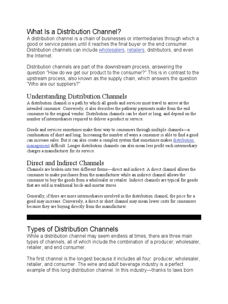 Understanding Distribution Channels | PDF | Retail | Mass Media