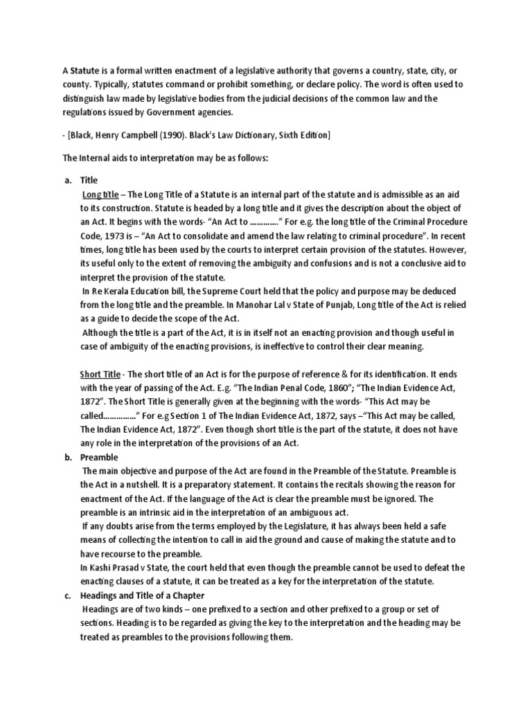 Parts of Statute | PDF | Justice | Crime & Violence