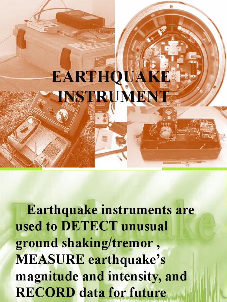 Earthquake Instruments | PDF | Earthquakes | Seismology