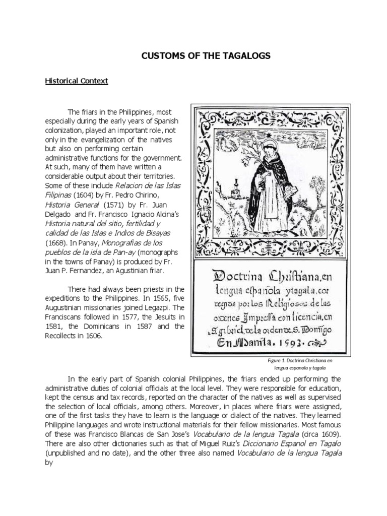 Topic 5 CUSTOMS OF THE TAGALOGS | PDF | Tagalog Language | Wife