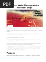 Ballasting and Deballasting Procedures | PDF | Ships | Water Transport