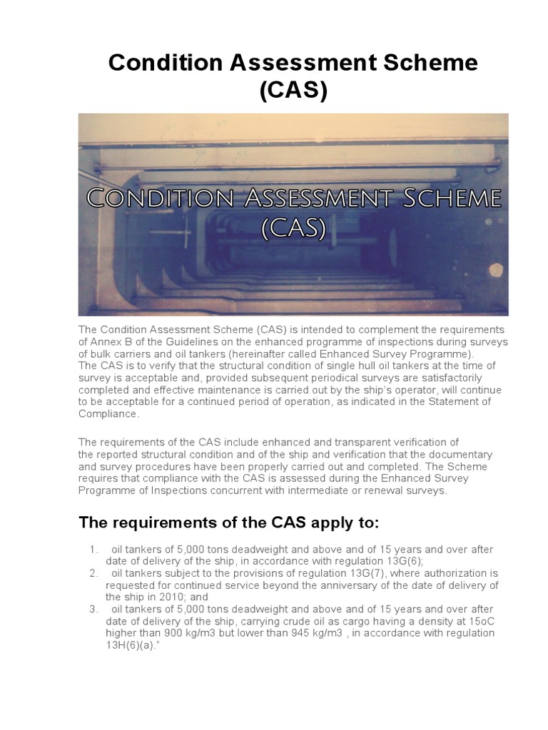 Condition Assessment Scheme (CAS) | PDF | Oil Tanker | Ships