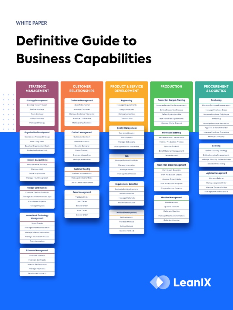 2020 LeanIX WhitePaper - Definitive Guide To Business Capabilities ...
