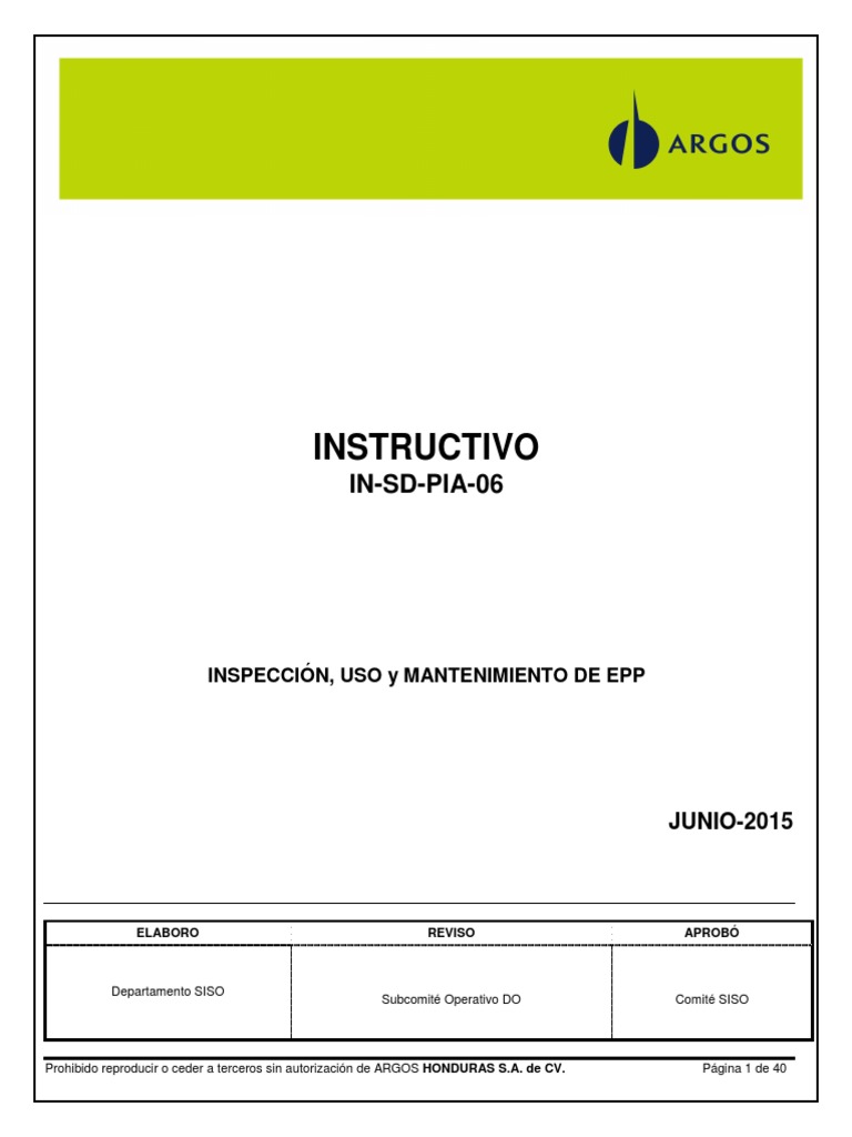 Instructivo de Inspeccion, Uso y Mantenimiento de EPP PDF | PDF | Soldadura | Construcción