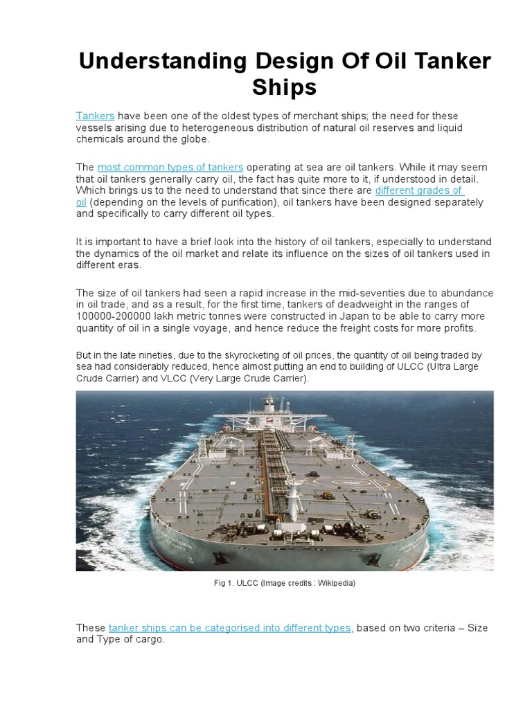 Understanding Design of Oil Tanker Ships | PDF | Technology & Engineering