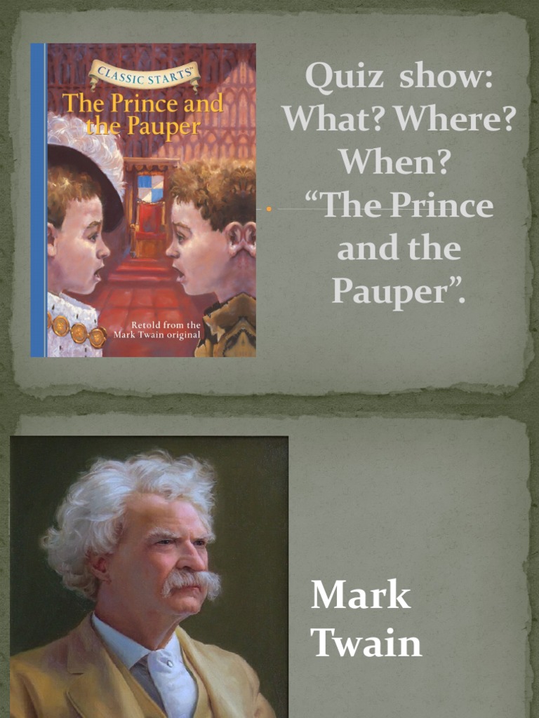 Quiz Show | PDF | Mark Twain | Clothing