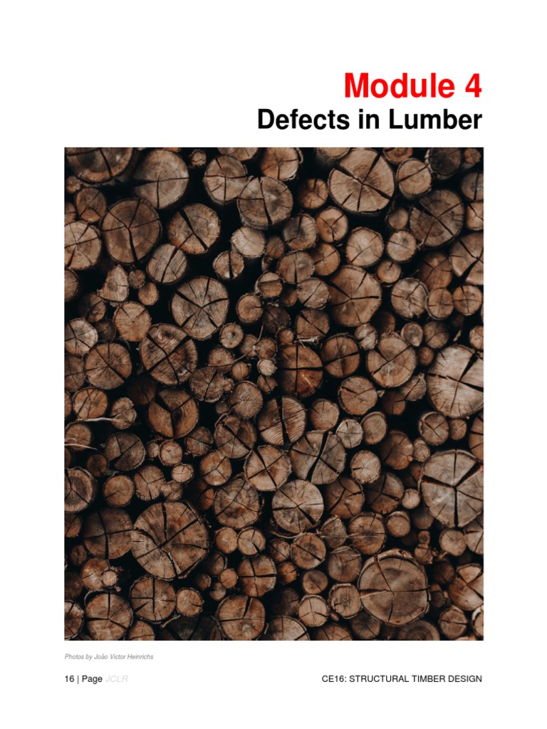 Defects in Lumber: 16 - Page Ce16: Structural Timber Design | PDF ...