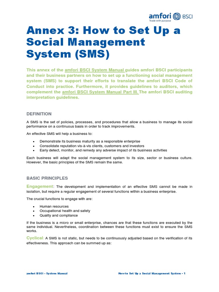 Annex 3 How To Set Up A Social Management System - 0 | PDF | Records ...