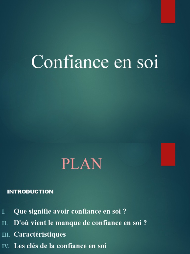 Confiance en Soi | PDF | Nature humaine | Concept de psychologie