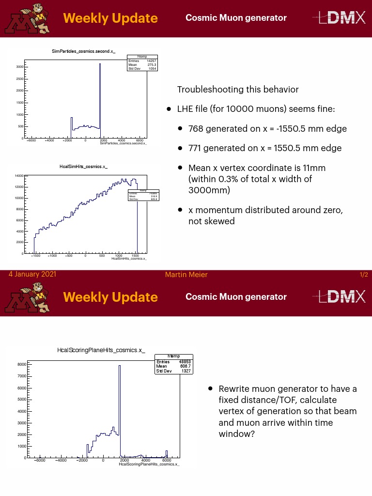 Weekly Update: Cosmic Muon Generator | PDF | Particle Physics | Applied ...