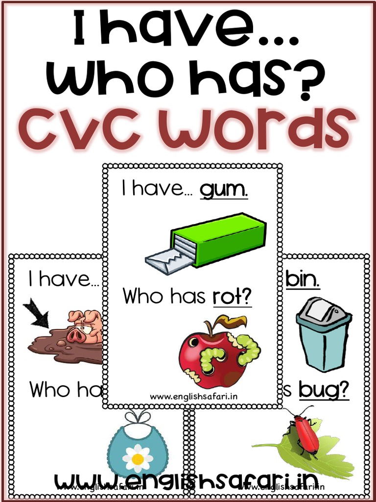 CVC Words..i Have.. Who Has - Game | PDF | Communication | Business