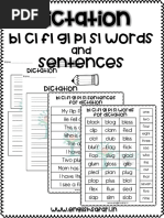 2nd Grade Dictation Sentences Printable Version | PDF