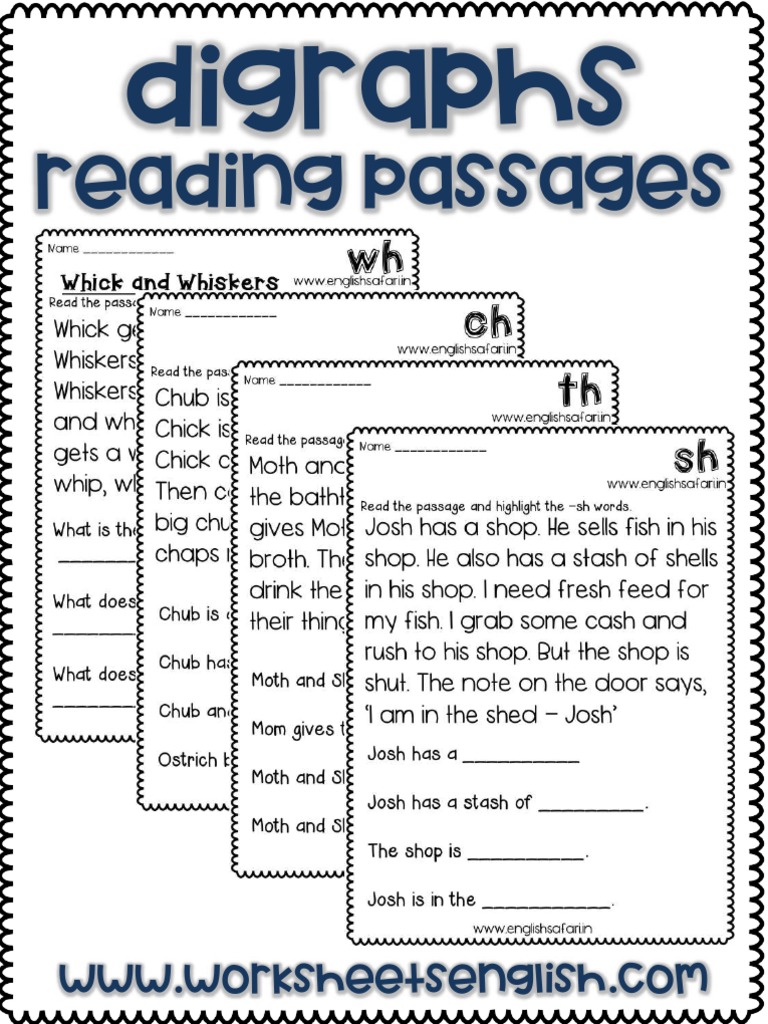 Digraphs SH CH TH WH Reading Passages PDF | PDF | Business