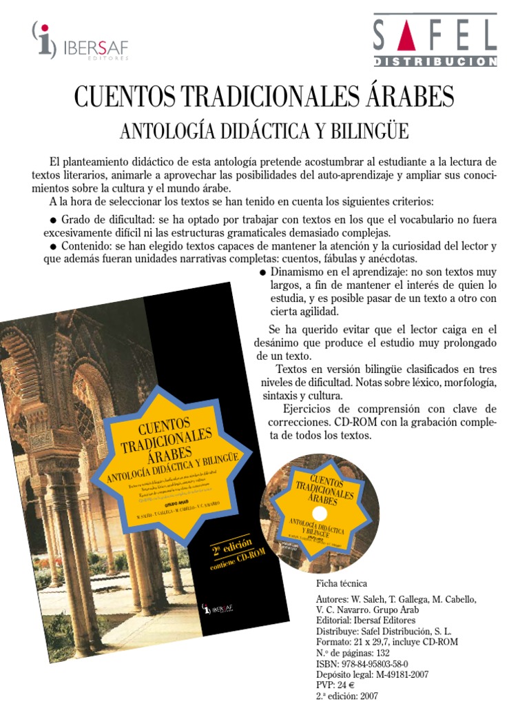 MUNDO ARABE_Ficha tecnica_Cuentos Tradicionales Árabes | PDF | Lingüística | Comunicación