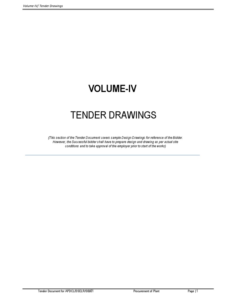 Tender Drawings for Bidders | PDF | Length | Wall