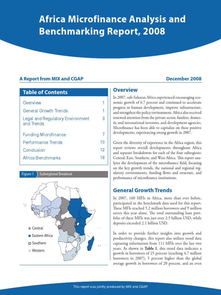 Africa Microfinance Analysis and Benchmarking Report, 2008 | PDF ...
