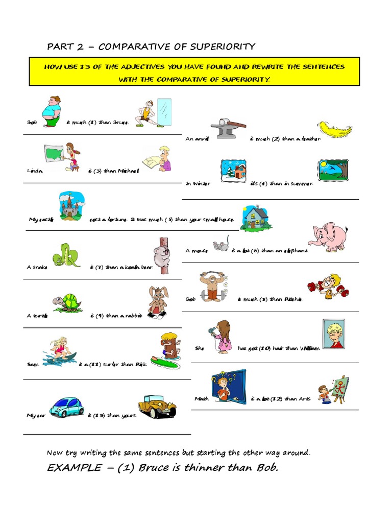 Adjectives - Comparatives Part 2 | PDF