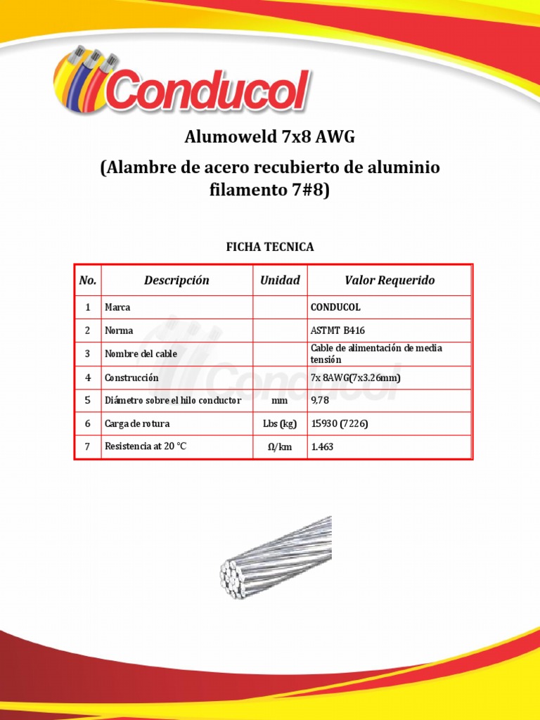 1 - Cable de Aluminio Alumoweld PDF | PDF