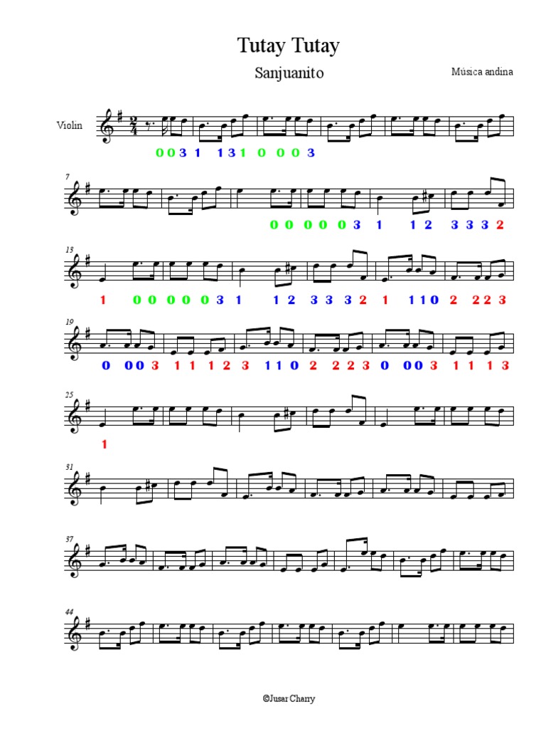 Tutay Tutay - Partitura | PDF
