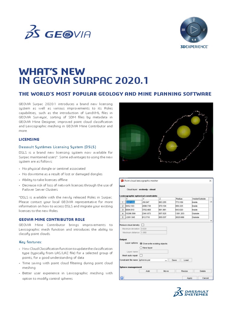 In Geovia Surpac 2020.1 What'S New: The World'S Most Popular Geology ...