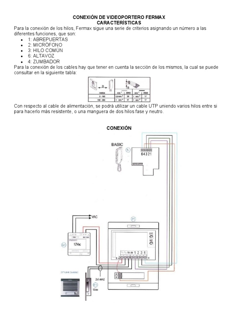 Conexión de Videoportero Fermax | PDF | Pantalla de cristal líquido | Vídeo
