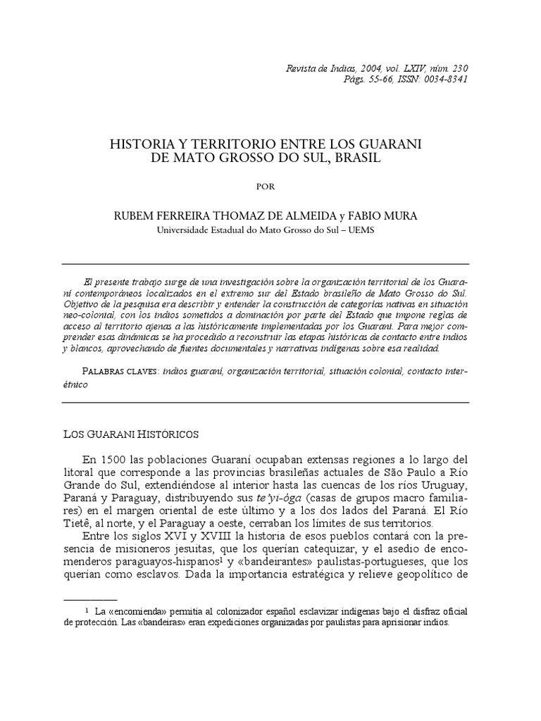 Historia y Territorio Entre Los Guarani PDF | PDF | Paraguay | Brasil