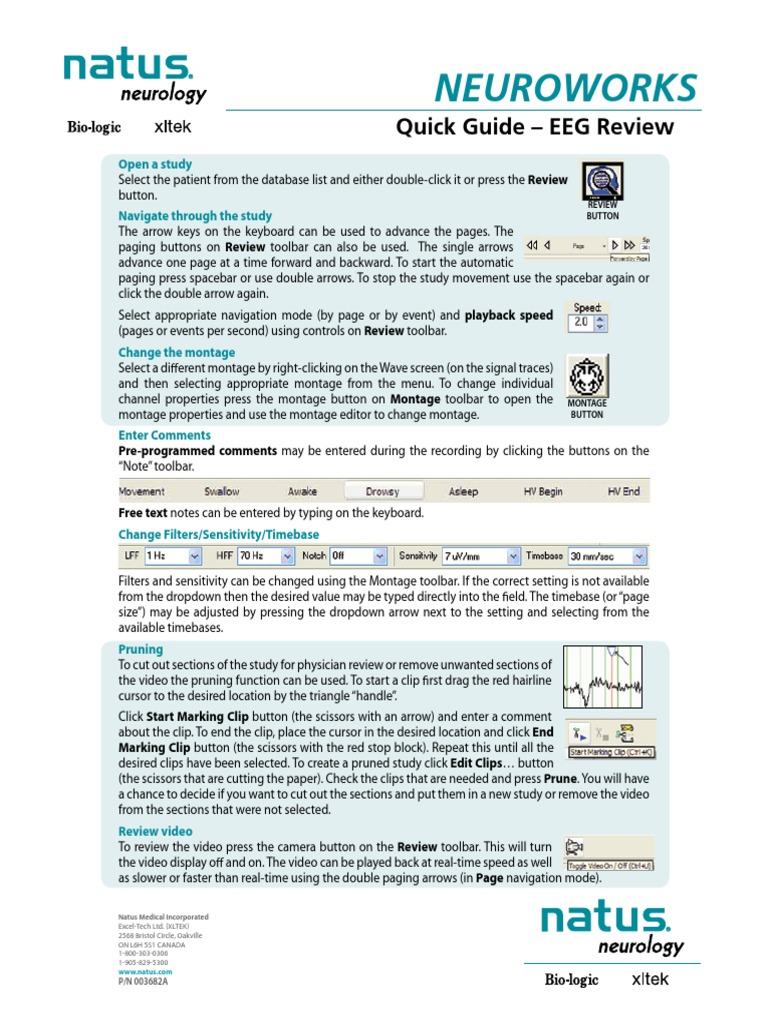 Rev A - XLTEK Neuroworks EEG Review Quick Guide-EN | PDF | Human ...