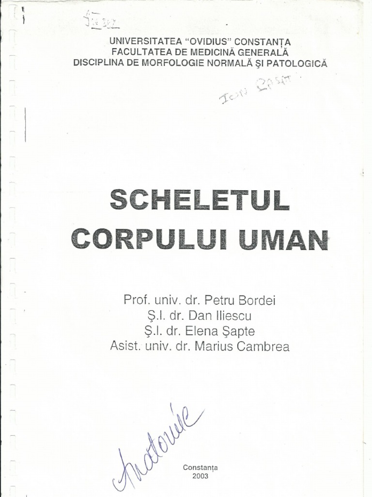 Carte Scheletul Corpului Uman 1 PDF | PDF