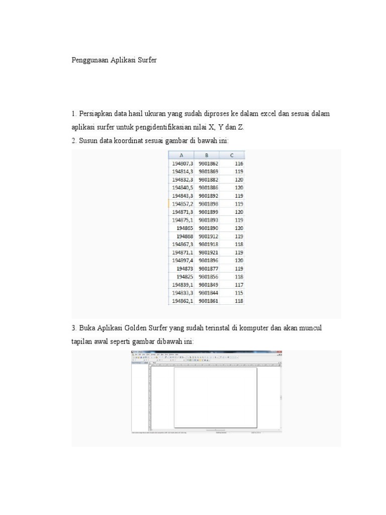 Penggunaan Aplikasi Surfer | PDF