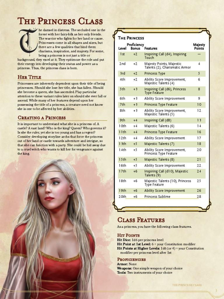 The Princess Class 5E | PDF